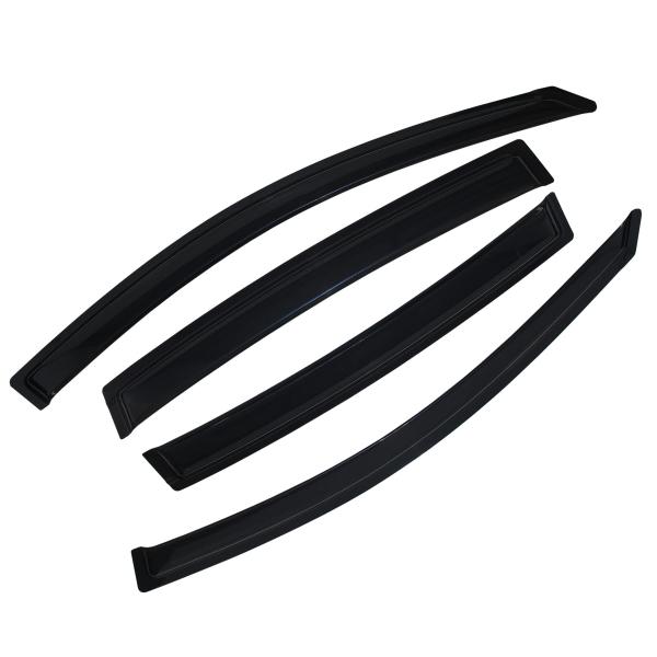 商品名:  D&amp;O MOTOR 4pcs Front+Rear JDM Smoke Sun/Rain Guard Outside Mount Tape-On Window Visors Compatible with 07-12 A...