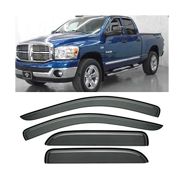 商品名:  Laprive Auto 4pcs for 02-08 Ram 1500 03-09 2500/3500 Quad/Crew Cab Sun Rain Shade Window Visorsブランド: Laprive Auto商...
