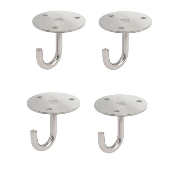 商品名: Aexit ホームベッドルームキッチンステンレススチール天井シングルハンギングフック4本(Accueil Chambre Cuisine Plafond inox Crochets suspension unique 4pcs A...