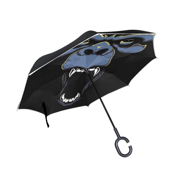 商品名:  hengpai Angry Gorilla Face Reverse Inverted Inside Out Umbrella Cars Unigue Windproof UV Proof Double Layer for Wo...