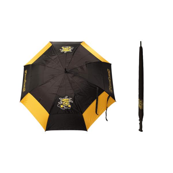 商品名: Team Golf NCAA ウィチタ州ショッカーズ 62インチ ゴルフ傘 保護シース付き ダブルキャノピー 防風デザイン 自動オープンボタン Team Golf NCAA Wichita State Shockers Golf ...