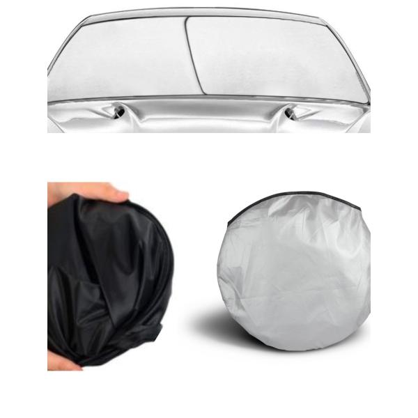 商品名: サンシェード フロントガラス (取り付け簡単、折りたたみ簡単、収納簡単) 折り畳み式ダッシュプロテクター 紫外線 暑い 夏 冬 サンシェード ウィンドウ Sun Shade Windshield | EZ Install, EZ ...