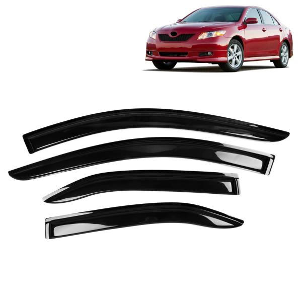 商品名:  FREEMOTOR802〓 Tape-on Side Window Visors Wind Deflectors Rain Guards Vent Visors, Compatible with 2007-2011 Toyota...