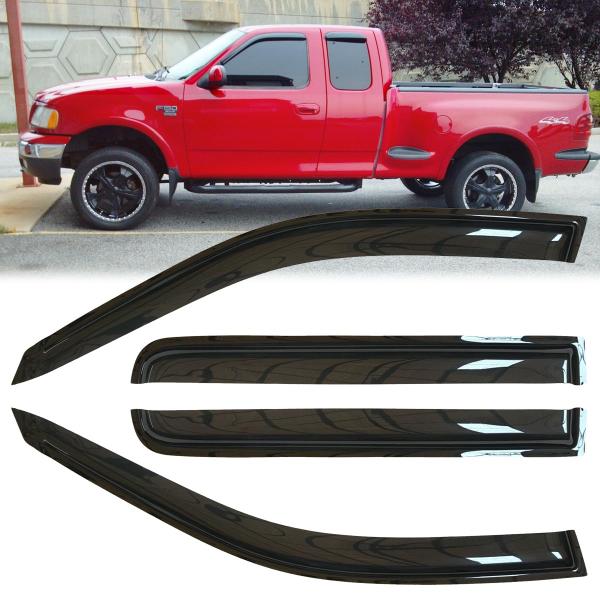 商品名:  4pcs Original Shatterproof Outside Mount Style Side Window Visor Deflector Rain Guard Vent Window Visors for 97-03...