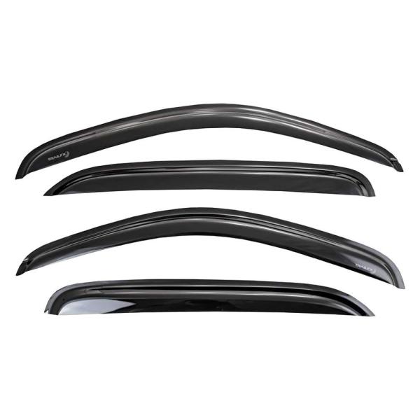 商品名: TRAILFX レインガードテープ ウィンドウベントバイザー アクリル スモークティント 4ピース Wrangler JL 18-19 - 4250Hに対応 TrailFX Rainguard Window Vents for J...