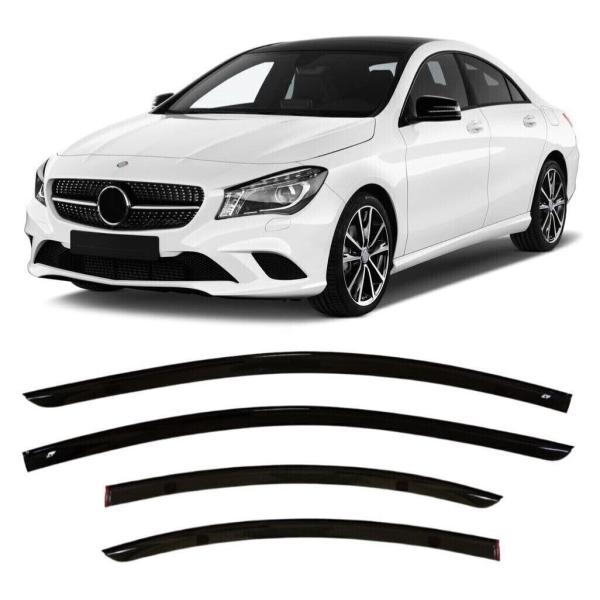 商品名: CT レインガード CLA (C117) 2013-2018対応 テープオン アクリル ウィンドウバイザー レインガード ダークスモーク 4個/セット 換気と空気の流れを改善 CT Rain Guards Compatible w...