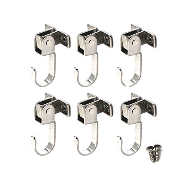商品名: 回転ハンガーフック 304ステンレススチール 天井フック 壁取り付け ユーティリティフック ボートの索具 植物を吊るすのに最適 ハンガーコート (6個パック) Rotating Hanger Hook 304 Stainless ...