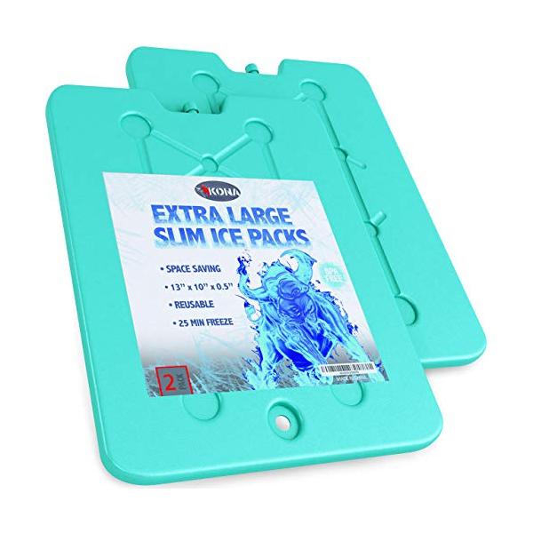 商品名: oKona (コナ) クーラーボックス用 XLアイスパック - 保冷剤 スリムタイプ- 時短・瞬間冷却 25分ですぐに凍結 (2個パック) Kona XL Large Cooler Ice Packs - Reusable Lon...