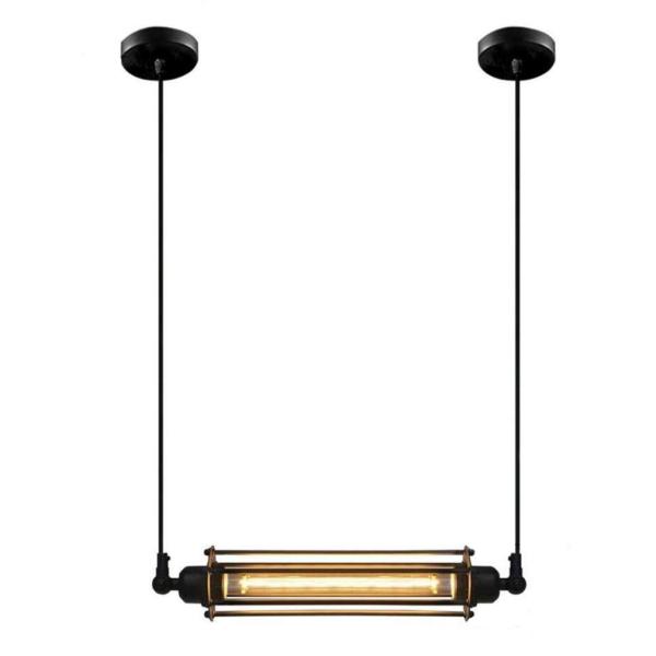 商品名:  Flute Pendant Light Vintage Industrial Hanging Ceiling Light Edison Cage Pendant Light Fixture Wrought Iron 1-Ligh...