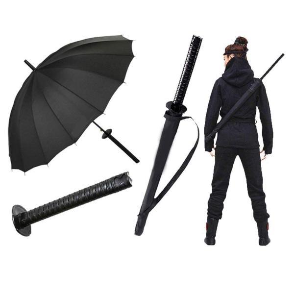 商品名:  Neutral Samurai Umbrella， Japanese Umbrella Samurai Umbrella， Creative Strong Windproof Semi-Automatic Umbrella ，D...