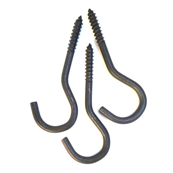 商品名: TD Designs Wrought Iron Black 4" Hooks Heavy Duty for Ceiling Wall Plant Screw in (3 Pack) Utility Hook TD Designs ...