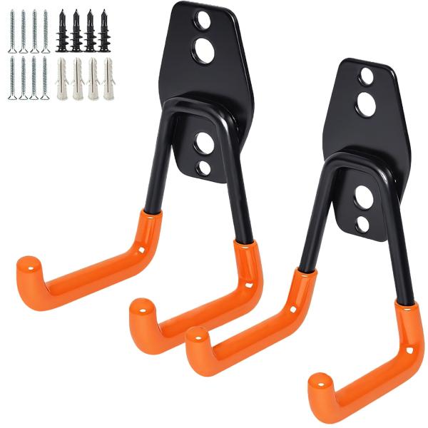 商品名: ガレージストレージユーティリティフック ガレージガーデンツールオーガナイザー スチール壁マウントフック ガーデンスモールUフック(オレンジ) 2個パック GeeWatom 2 Pack Garage Storage Utility...