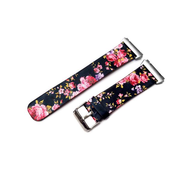 商品名:  Floral FL-5 Black with Red Roses Band Compatible with Fitbit Ionic Smartwatch Elegant Soft Leather Strap Bracelet ...