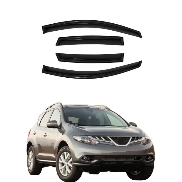 商品名: Gldifa サンレインガード ウィンドウバイザー ウィンドディフレクター 4個 日産ムラーノ Z51 スモーク 94077に対応 Gldifa 4pc Sun Rain Guards Window Visor Wind Defl...