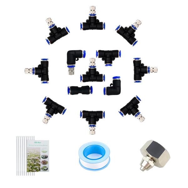 商品名: ミスト冷却システム 10個 ステンレススチール ミストノズル 10個 屋外 クールミスター パティオガーデンアンブレラ 温室ファン トランポリン ウォーターパーク 1/4インチ ミストホースは含まれていません。 Misting C...