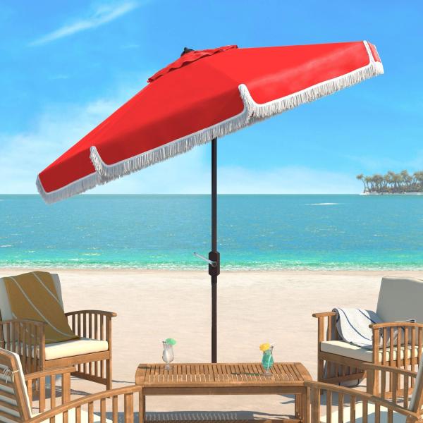 商品名:  Misc Fringe 9 Ft Crank Red/White Outdoor Umbrella Red Classic Aluminum Woodブランド: MISC商品番号: 海外の輸入品ショップ-世界中の様々なアイテムを...