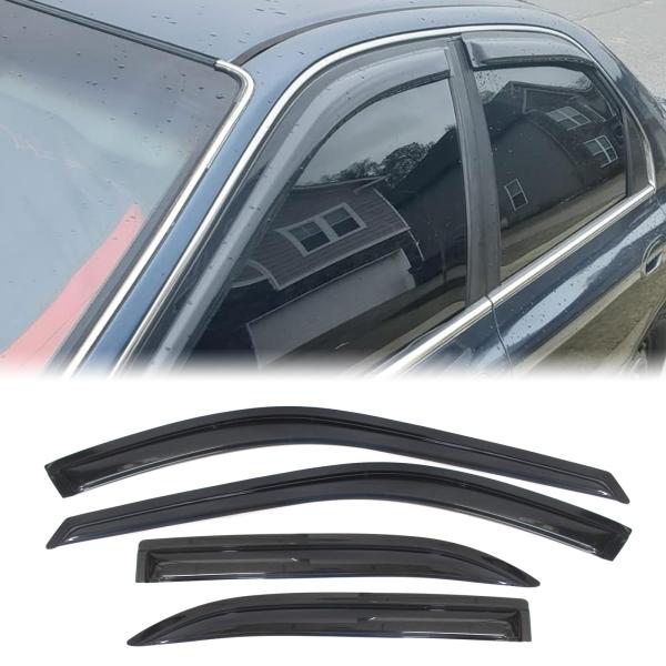 商品名:  FREEMOTOR802〓 Tape-on Side Window Visors Wind Deflectors Rain Guards Vent Visors, Compatible with 1994-1997 Honda ...