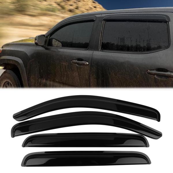 商品名:  FREEMOTOR802〓 Tape-on Side Window Visors Wind Deflectors Rain Guards Vent Visors, Compatible with 2016-2023 Toyota...