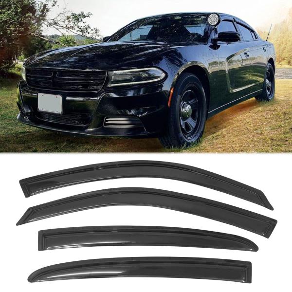 商品名:  FREEMOTOR802〓 Tape-on Side Window Visors Wind Deflectors Rain Guards Vent Visors, Compatible with 2011-2023 Dodge ...