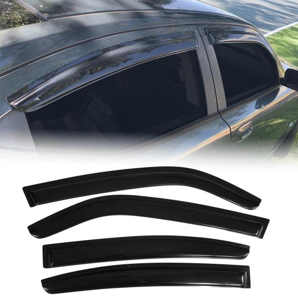 商品名:  FREEMOTOR802〓 Tape-on Side Window Visors Wind Deflectors Rain Guards Vent Visors, Compatible with 2006-2010 Dodge ...