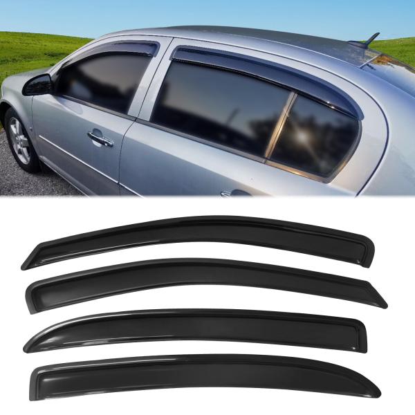 商品名:  FREEMOTOR802〓 Tape-on Side Window Visors Wind Deflectors Rain Guards Vent Visors, Compatible with 2005-2010 Chevro...