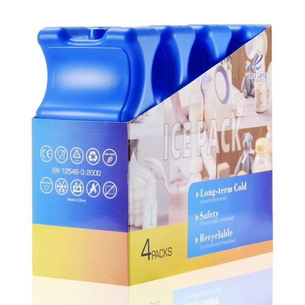 商品名: コールドフリーザー クールアイスパック 両面 起伏 再利用可能 長持ち 母乳 哺乳瓶 クールストレージ 断熱バッグ ランチボックス ソーダビール 缶クーラー キャンプ ビーチ ピクニック (600g、4個セット) Cold Fre...