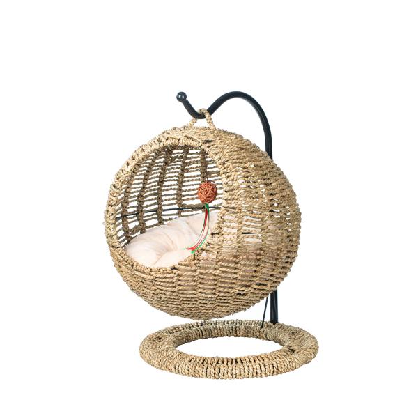 商品名: YoSpot 籐 猫 ベッド バスケット 揺れる ペットハウス 巣 小型犬猫用 YoSpot Hand Made Wicker Cat Bed Basket Swinging Pet House Nest for Small Do...