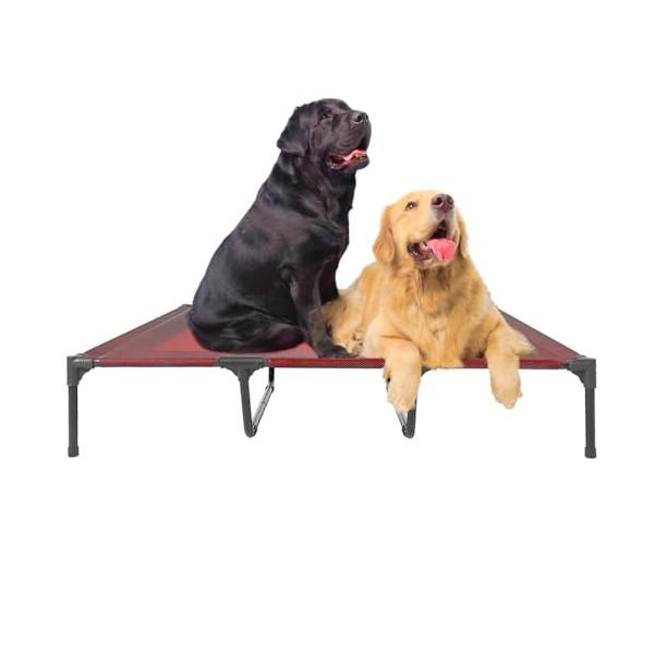 商品名: suddus 高架犬用ベッド 防水 屋外 ポータブル 上げられた犬用ベッド 床から離れた犬用ベッド お手入れ簡単 屋内または屋外での使用 XL レッド suddus Elevated Dog Bed Waterproof Outd...