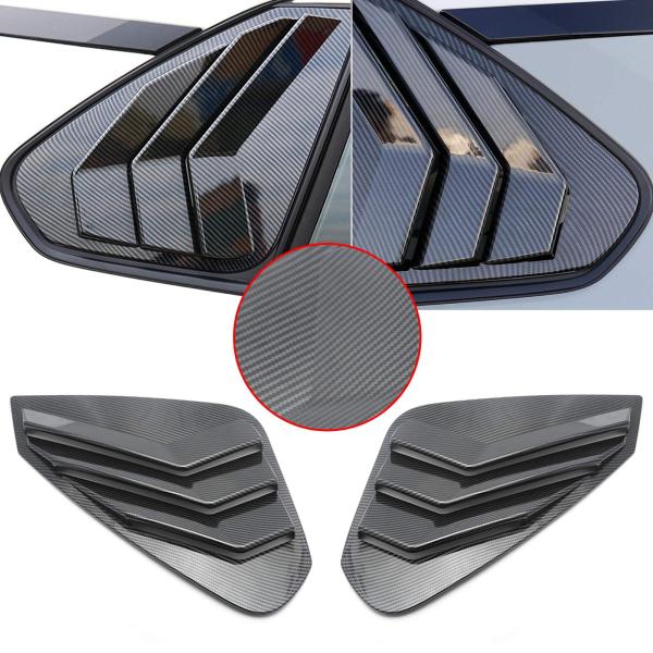 商品名: Xotic Tech リアサイドウィンドウルーバーカバートリム、通気口スクープシェード、カーボンファイバーパターン、トヨタRAV4 2019-2023に対応 x xotic tech Rear Side Window Louver...