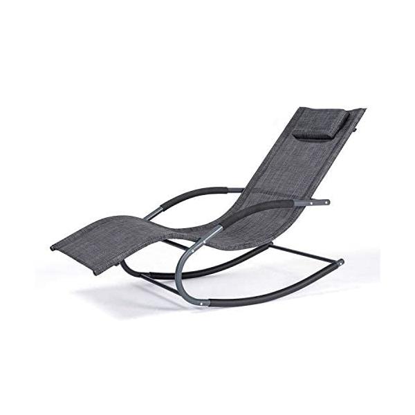 商品名: Mansion Home Chaise ラウンジ アウトドア 無重力 屋外チェア リクライニングチェア パティオ&amp;芝生用 プールチェア ラウンジチェア ビーチ&amp;プールラウンジチェア ダークグレー mansion h...