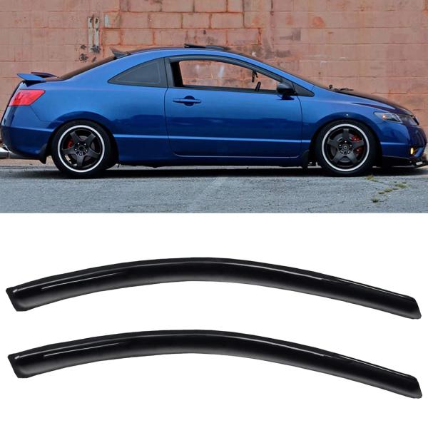 商品名:  LLPTA Set of 2 pcs Compatible with 06-11 Civic 2-Door Coupe Sun/Rain Guard Outside Mount Window Visorsブランド: LLPTA高...