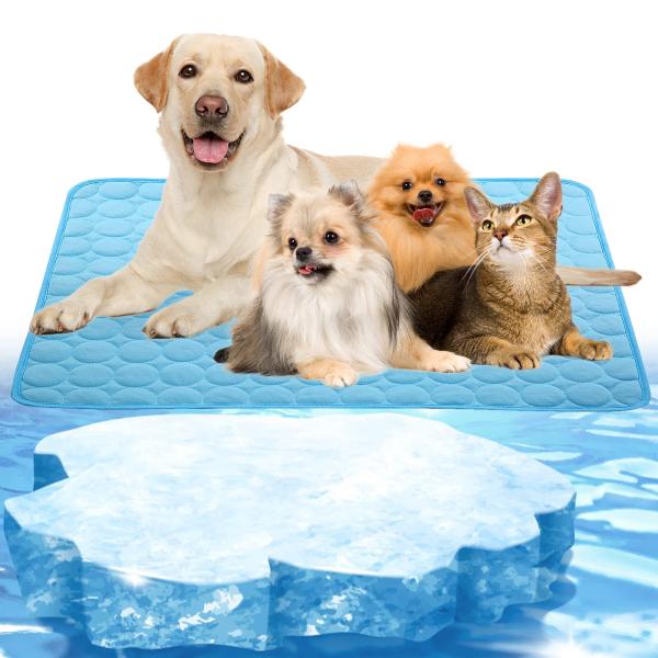 商品名:  Mojonnie Dog Cooling Mat, Pet Cooling Pads for Dogs, Summer Cooling Bed for Cats, Portable Pet Cooling Cushion for...
