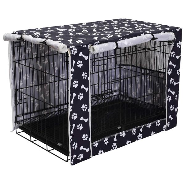 商品名: Geyecete 大型犬用クレートカバー 24インチ~48インチの犬用クレート 小・中・大型犬用 犬用クレート ベッド・犬用クレート カバー付き カバーのみ (クートは含まれません) ブラック-24 Geyecete Large ...