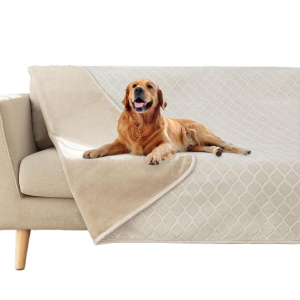 商品名: fuguitex 防水犬用ブランケット ベッドカバー 犬 クリスタル ベルベット ふわふわ 快適 フラシ天 ペット ブランケット スロー ブランケット ソファ (40インチ 60インチ クリーム+ベージュ) fuguitex Wa...