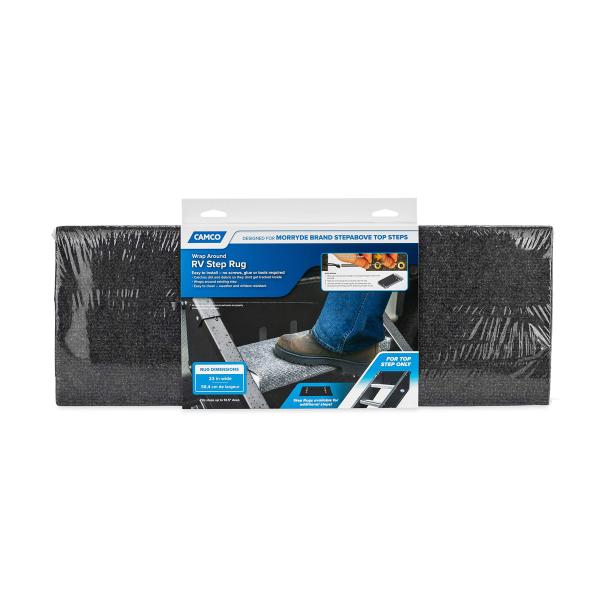 商品名: Camco RVトップステップラグ 折りたたみスタイルステップ用 | トラックイン汚れをカットしてRVを清潔に保ちます | 幅23インチのMorrydeブランドのStepAbove Top Stepsに対応 | グレー (4297...