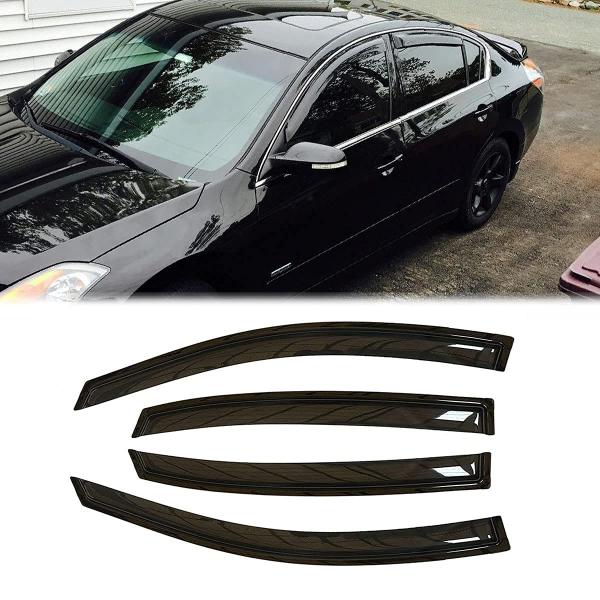 商品名:  Puermto Side Window Visor Wind Vent Deflectors fit for 2002-2006 Nissan Altima,4pcs Out-Channel Tape On Sun Rain G...