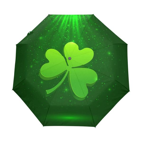 商品名:  Oyihfvs Irish Shamrock Clover Lucky Saint Patrick Auto Open/Close Folding Umbrella, Strong Lightweight Travel Rain...