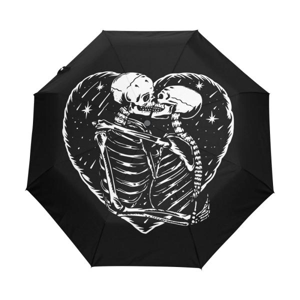 商品名:  Oyihfvs Skull Love Kiss Auto Open/Close Folding Umbrella, Strong Lightweight Travel Rain Umbrella, Portable Automa...