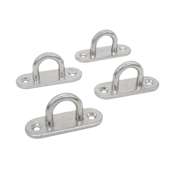 商品名: NOVSINO Stainless Steel Ceiling Hooks Wall Hooks, M6 Screw Mount Hook Hangers, Pad Eye Straps Tie Down Anchor Point...