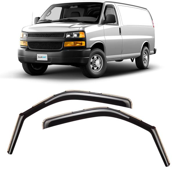 商品名:  CLIM ART in-Channel Incredibly Durable Rain Guards for Chevy Express &amp; GMC Savana 1996?2026, Window Deflectors...