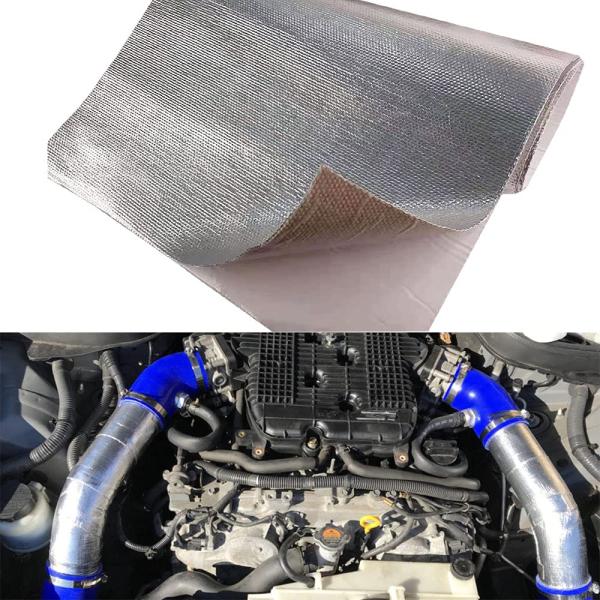 商品名:  Aluminum Backed Aluminized Self Adhesive 12'' X 48’',Fiberglass Thermal Insulation Material High Temp Protectionブラ...