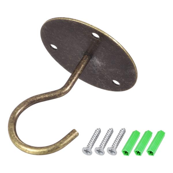 商品名:  MECCANIXITY Ceiling Hooks Wall Mounted 65mm Round Plate Iron for Hanging Chandeliers Plants (Bronze, Pack of 2)ブラン...