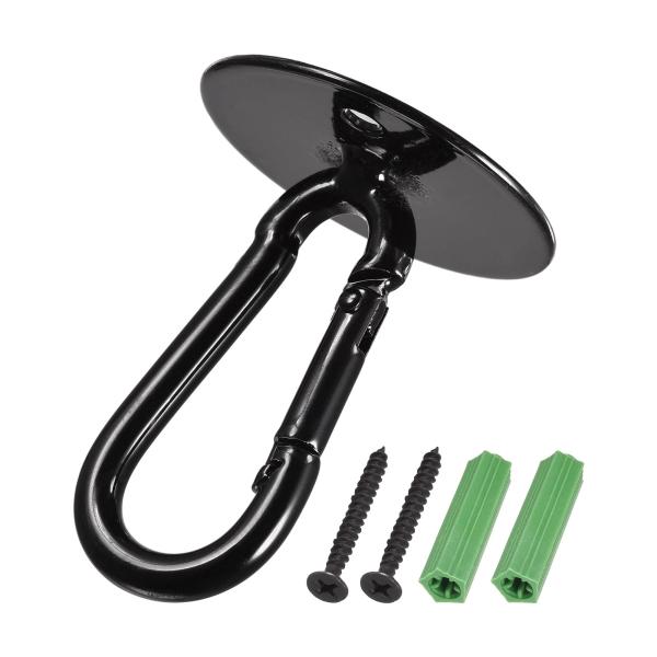 商品名:  MECCANIXITY Ceiling Hooks Snap Hook Wall Mounted 40x52mm Iron for Hanging Chandeliers Plants (Black, Pack of 2)ブラン...