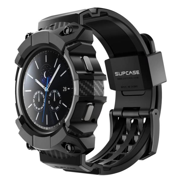 商品名: SUPCASE [Unicorn Beetle Pro] シリーズケース Galaxy Watch 4用 [46mm] 2021年発売 頑丈な保護ケース ストラップバンド付き (ブラック) SUPCASE for Samsung ...