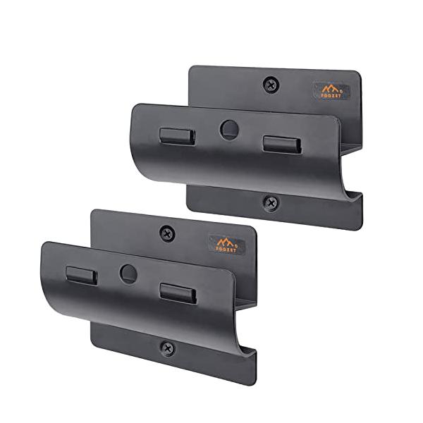 商品名: はしごハンガー ガレージ壁用 高耐久 はしご収納 折りたたみ椅子 壁取り付け 手押し車 パティオ家具 高サポート 庭 小屋 工房などのスペースを節約 2個パック Foozet Ladder Hanger for Garage Wa...