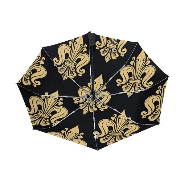 商品名:  Oyihfvs French Yellow Gold Fleur-de-lis Royal Lilies Bunches Automatic Windproof Waterproof Umbrella, Folding Umbr...