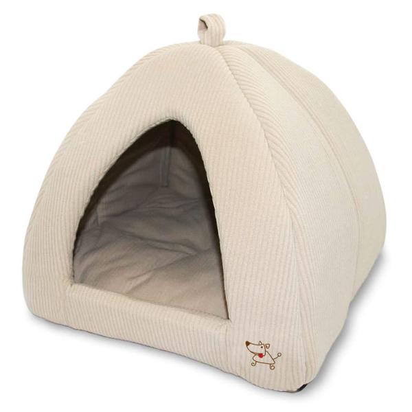商品名: Best Pet Supplies ペットテントソフトベッド 犬と猫用 ベージュコーデュロイ、40.6 cm x 40.6 cm x H:35.6 cm Pet Tent-Soft Bed for Dog and Cat by B...