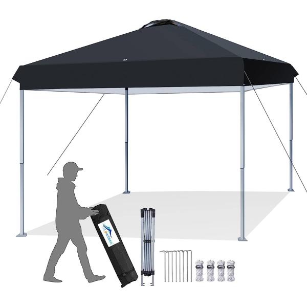 商品名:  SlowSnail Premium Outdoor Pop Up Canopy Tent: 10' x 10' Ultimate Collapsible Portable Canopy with Steel Frame and ...