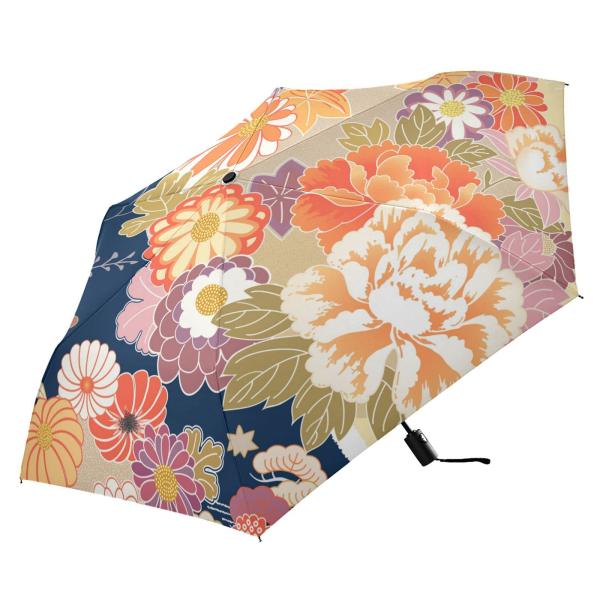 商品名:  Oyihfvs Traditional Kimono Pattern Asian Japanese Chinese Floral Flowers Automatic Windproof Waterproof Umbrella, ...