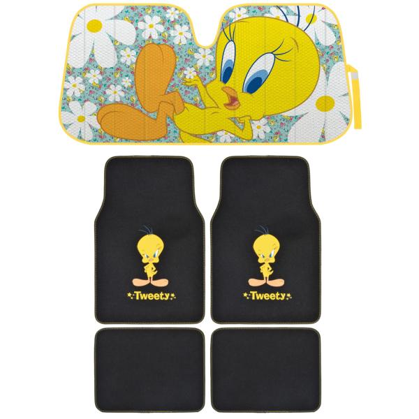 商品名:  BDK Warner Bros Looney Tunes Tweety Bird Car Accessories - Windshield Sun Shade 58x27 in, UV Block, Double Bubble,...